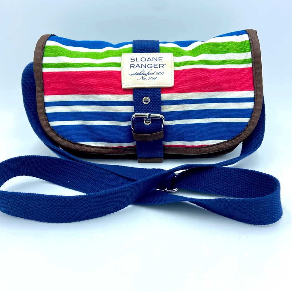Sloan Ranger Striped No. 1104 Purse Shoulder Bag Used - Gem